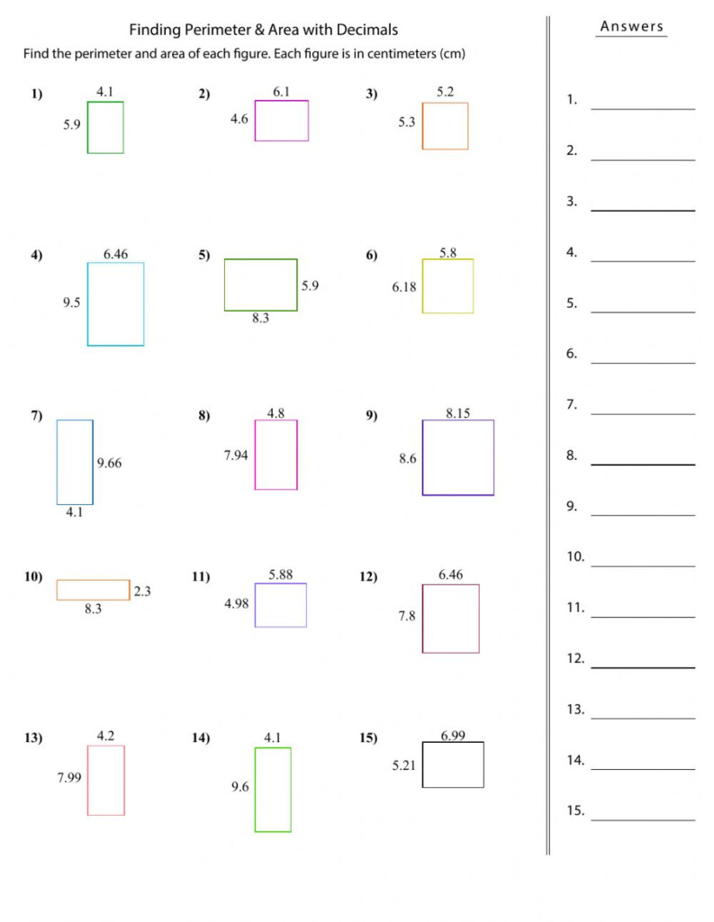 Area And Perimeter Of Squares Rectangles And Triangles Worksheet ... Area And Perimeter Of Squares Rectangles And Triangles Worksheet ...