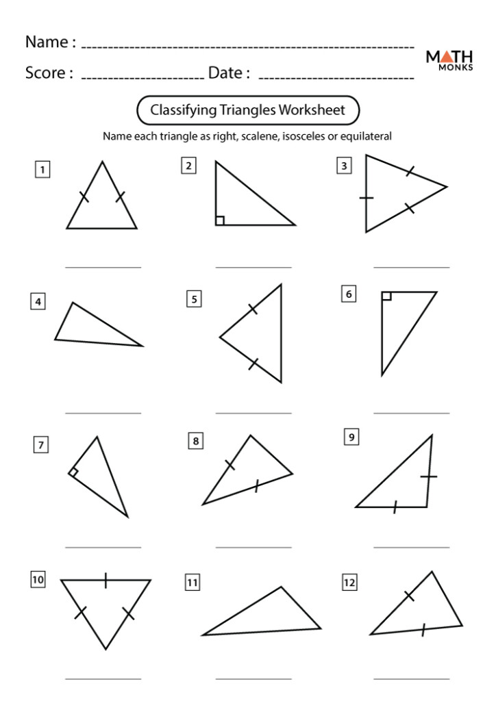 Determining Angles In A Triangle Worksheet - TraingleWorksheets.com Determining Angles In A Triangle Worksheet - TraingleWorksheets.com