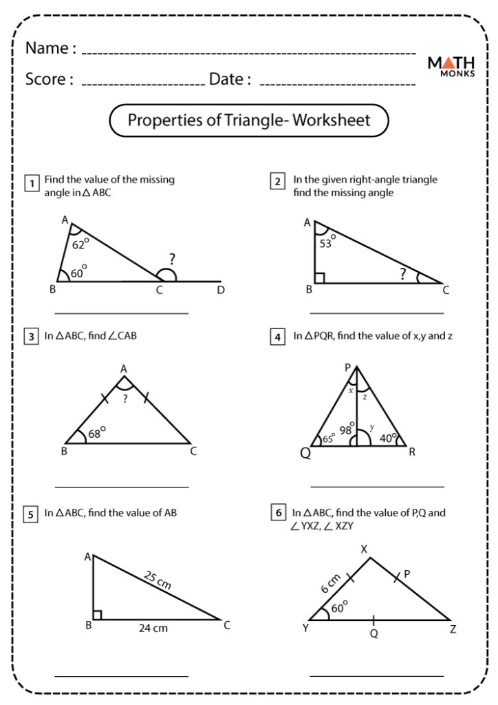 Classifying Triangle Worksheets Pdf - TraingleWorksheets.com Classifying Triangle Worksheets Pdf - TraingleWorksheets.com